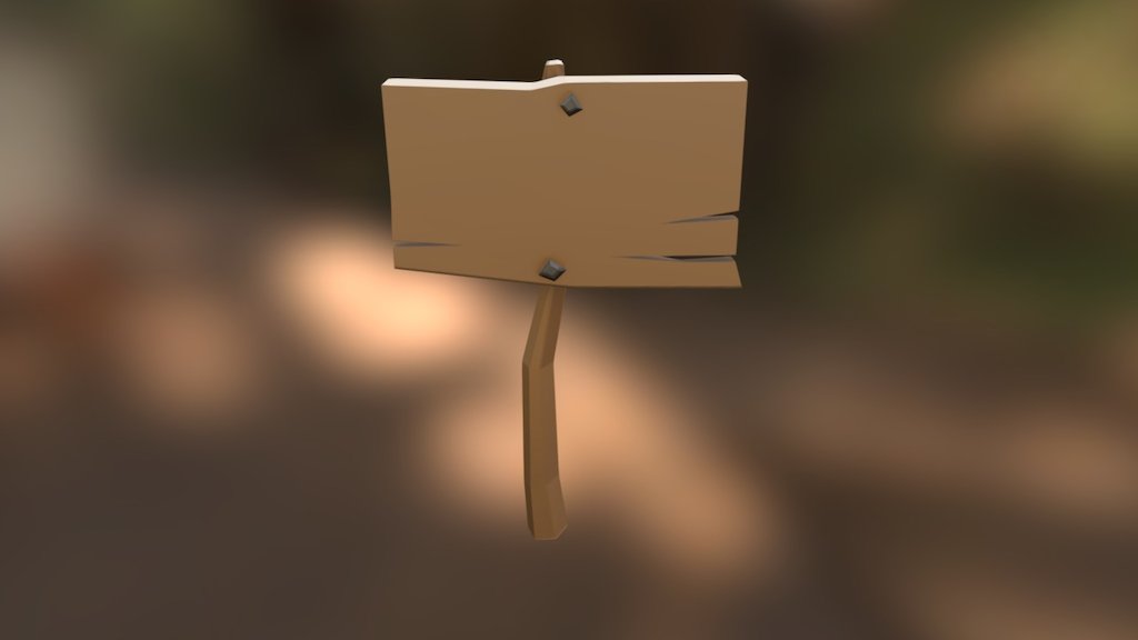 Blank Sign - 3D model by littewarrior [43d4471] - Sketchfab