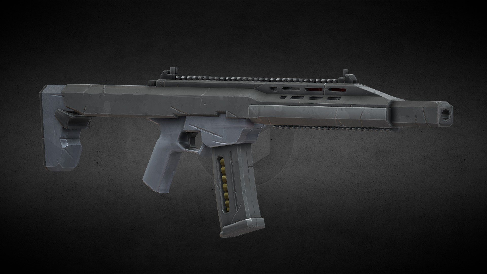Stylised Assault Rifle - Download Free 3D model by DevSmart (@KBurgoyne ...