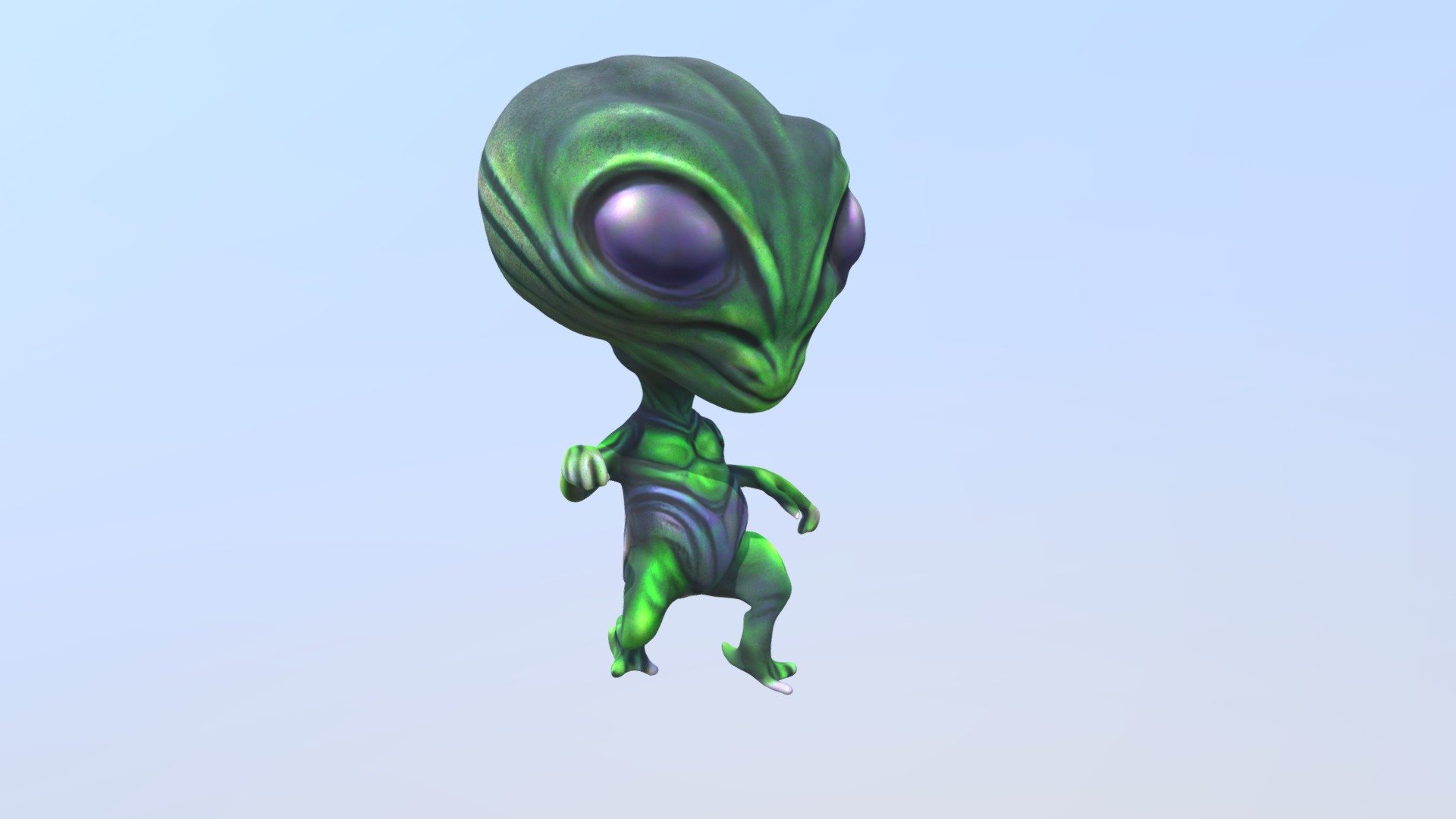 chibi alien Walking (animated) - Download Free 3D model by vicente betoret ferrero (@deathcow ...