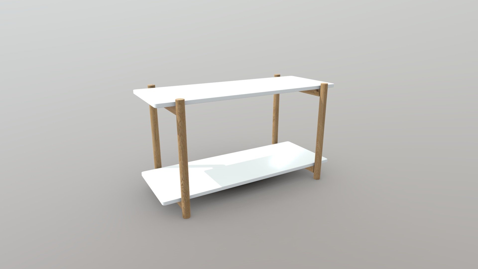 Wooden wide storage shelf 2 steps - Buy Royalty Free 3D model by ...