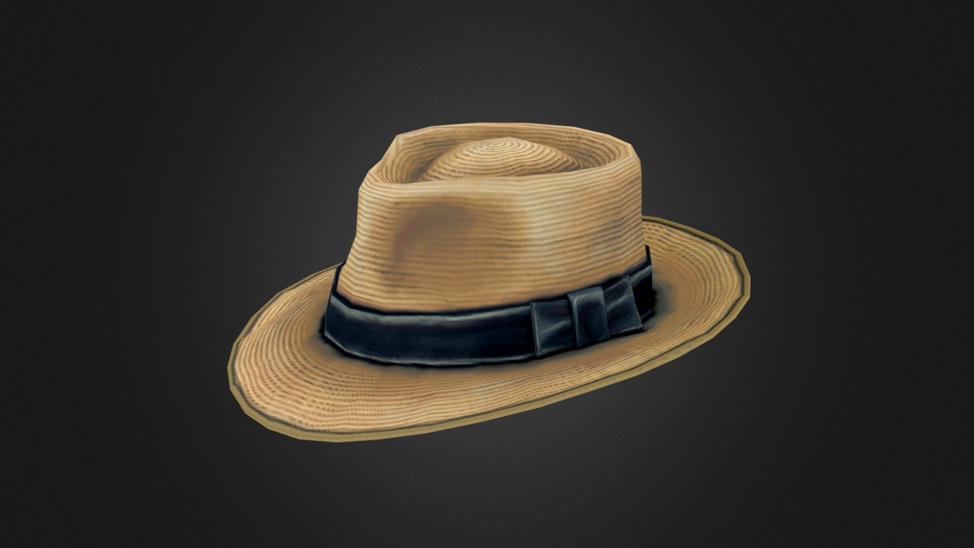 Straw Fedora - 3D model by KB [43e39e0] - Sketchfab