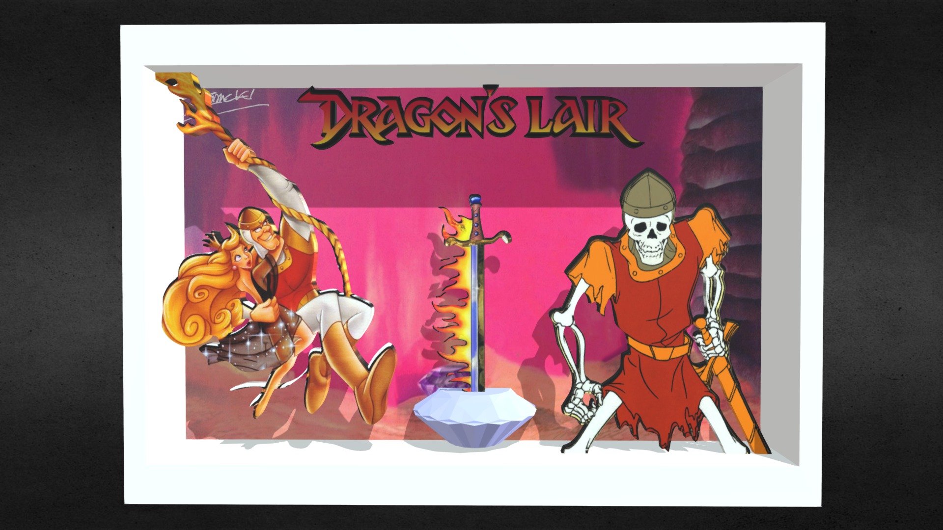 Dragon's Lair V2 cadre 3d - 3D model by Art-Conan [43e78a5] - Sketchfab
