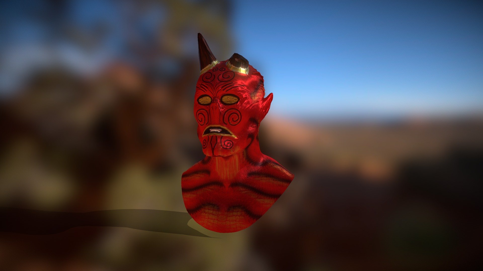 Japanese Demon - 3D model by Francis_Art [43e9ed9] - Sketchfab