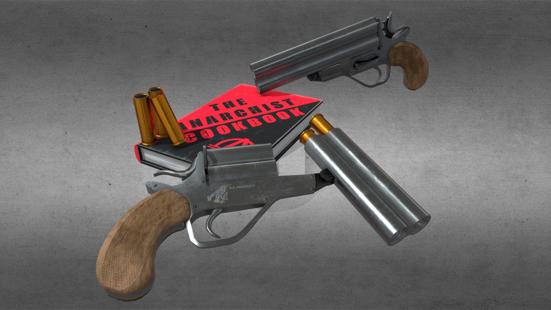 Flare pistol shotgun - Download Free 3D model by StVoronckov ...