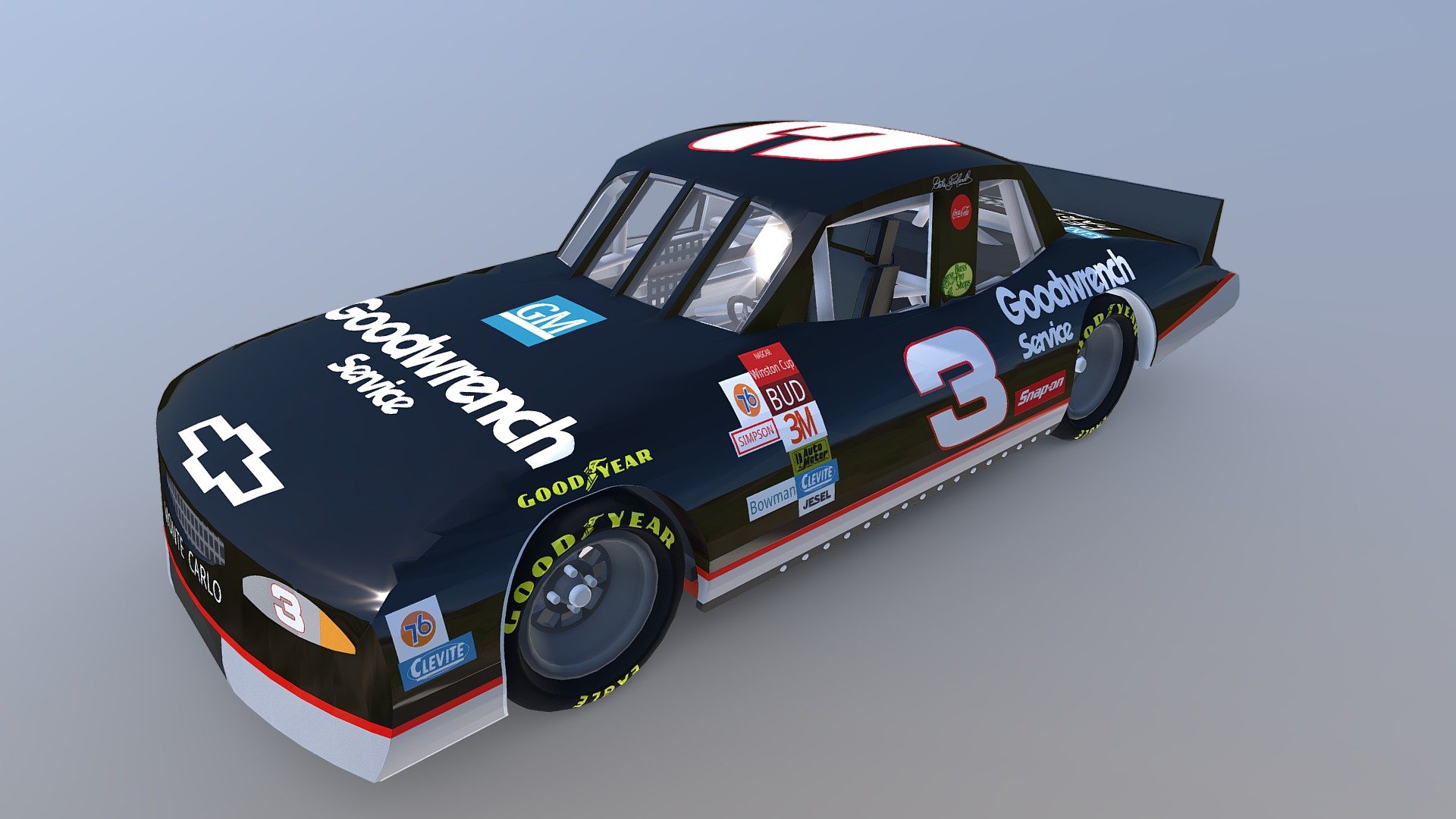 Dale Earnhardt Sr's Chevorlet racecar. - 3D model by The fancy bear (@A ...