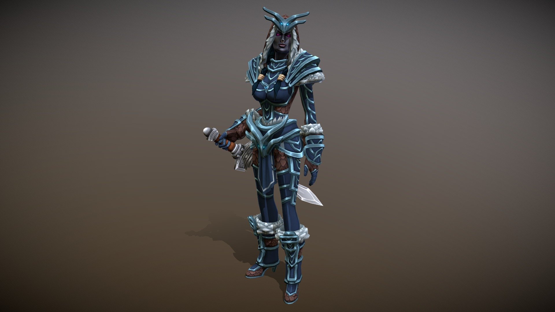 Dark Elf Female - Hood - (World of Epic Hunters) - 3D model by Adrian ...