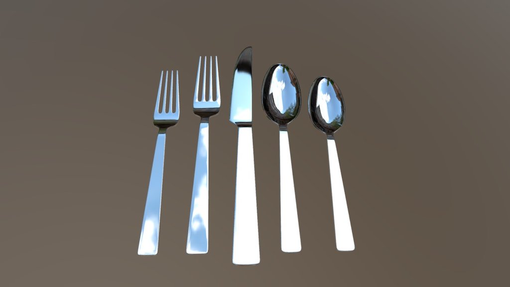 Plain Silver Set 001 - 3D model by Karl Beiler (@ArtOfKarlB) [43f1152 ...