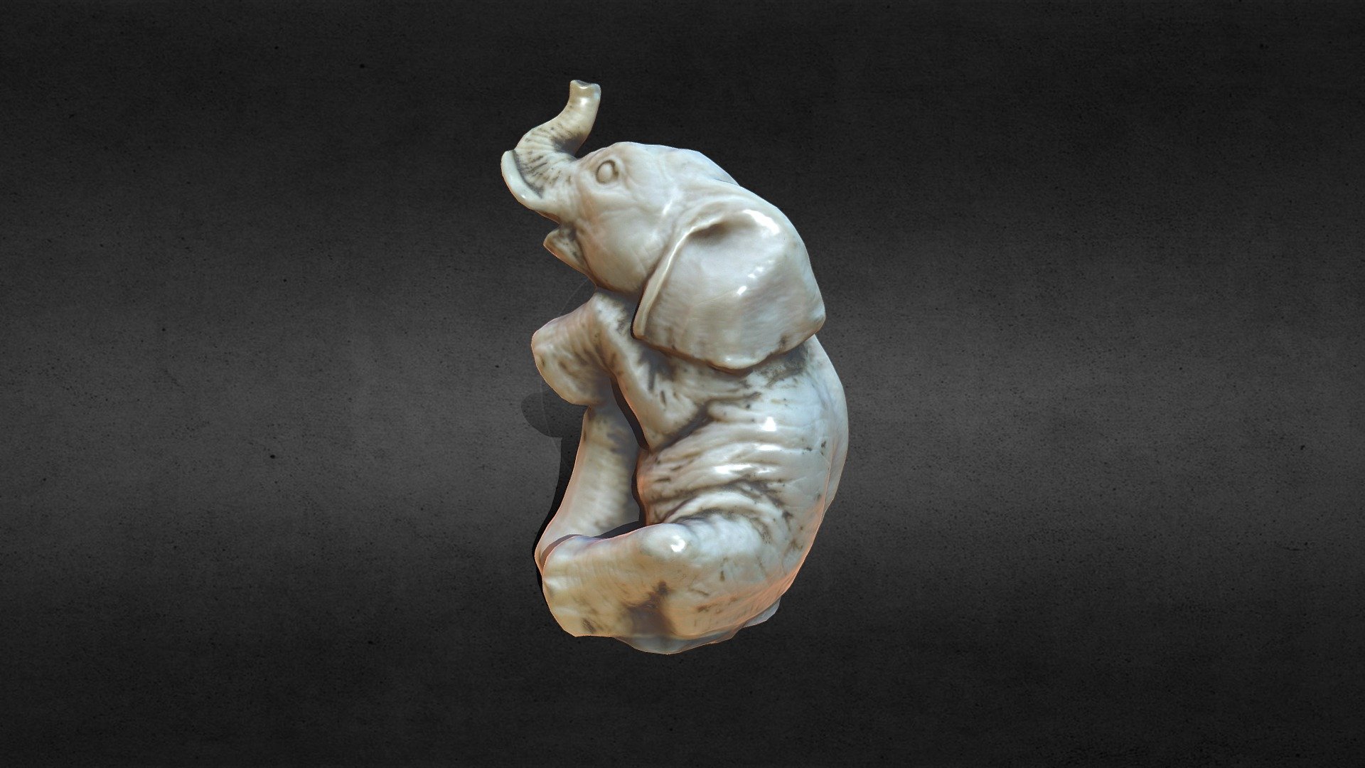 Elephant Statue (Sitting) - 3D model by bbarkoren [43f51ce] - Sketchfab