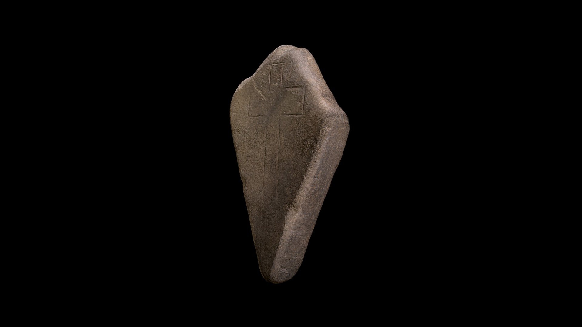 Peel Castle Cross Slab (Manx Cross 191) - 3D model by ...