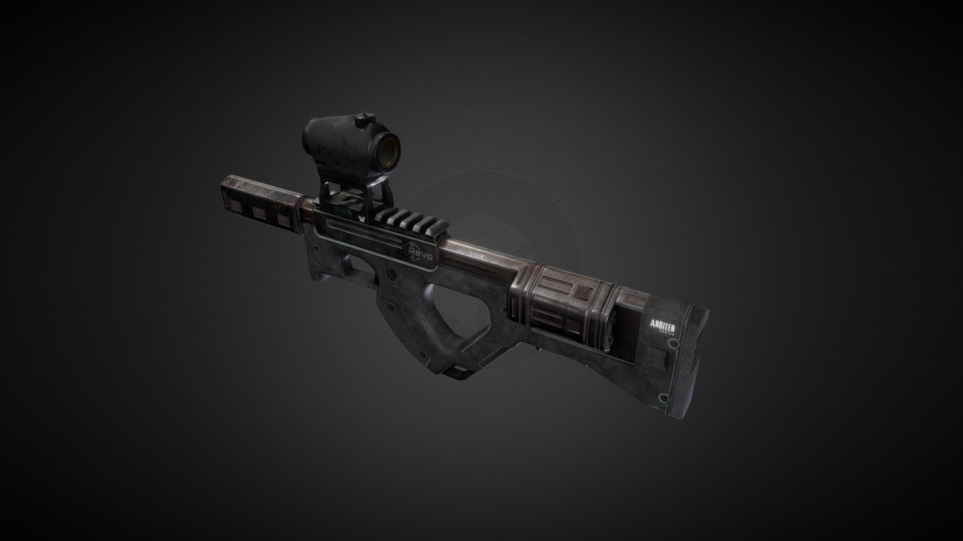 "Revo" Bullpup Heavy Revolver - Buy Royalty Free 3D model by Akinaro ...