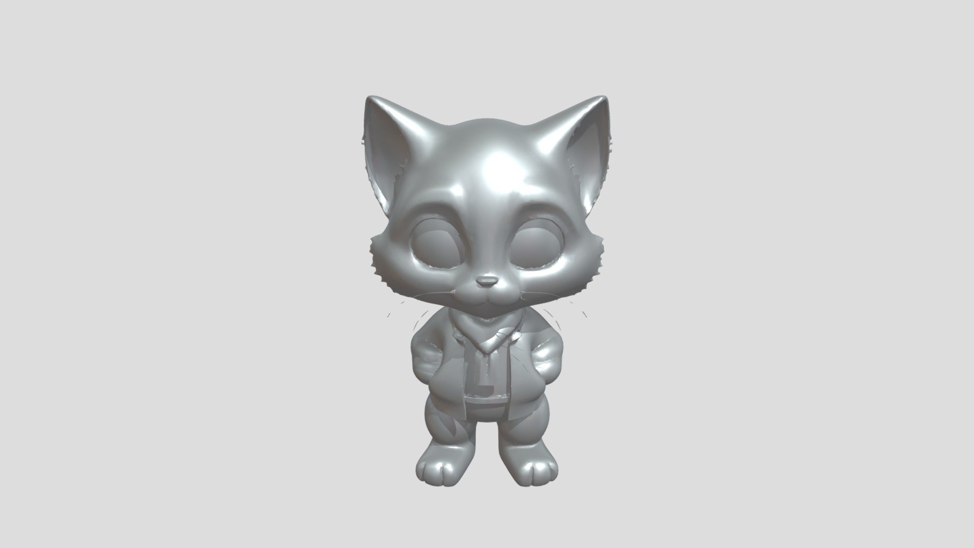 cute anthropomorphic cat - 3D model by Darknight220 [43f6bef] - Sketchfab