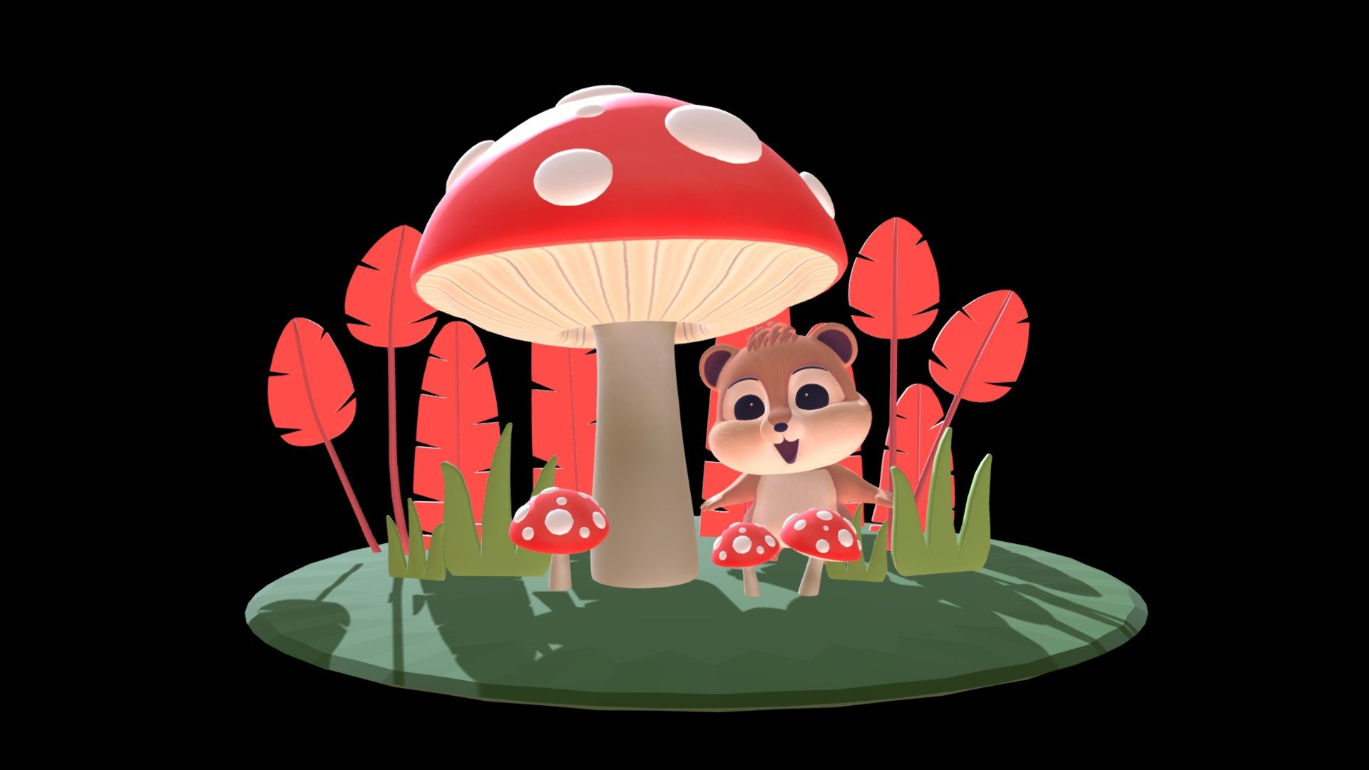Cute Cartoon Stylized Chipmunk (Rigged) - Buy Royalty Free 3D model by Juliette(PurpleFox ...