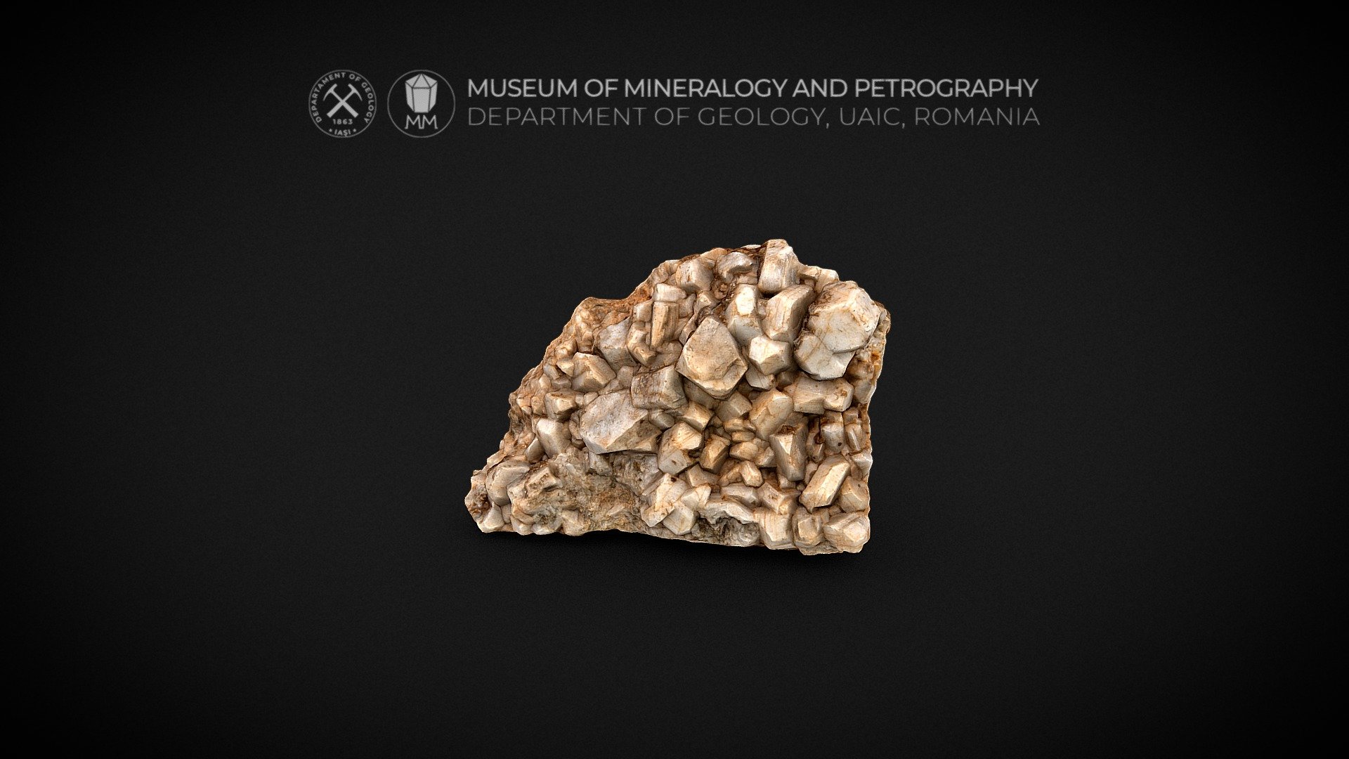 Porcelaneous Pericline crystals (var. Albite) - 3D model by Museum of ...