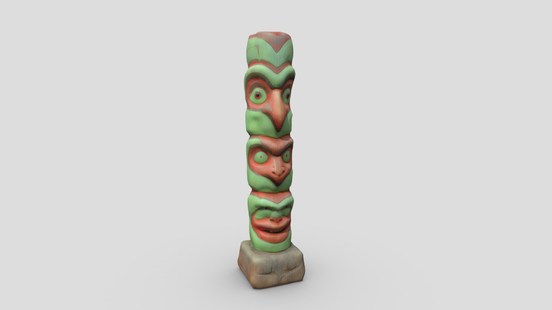 Totem Pole - Buy Royalty Free 3D model by plaggy [43fe138] - Sketchfab ...