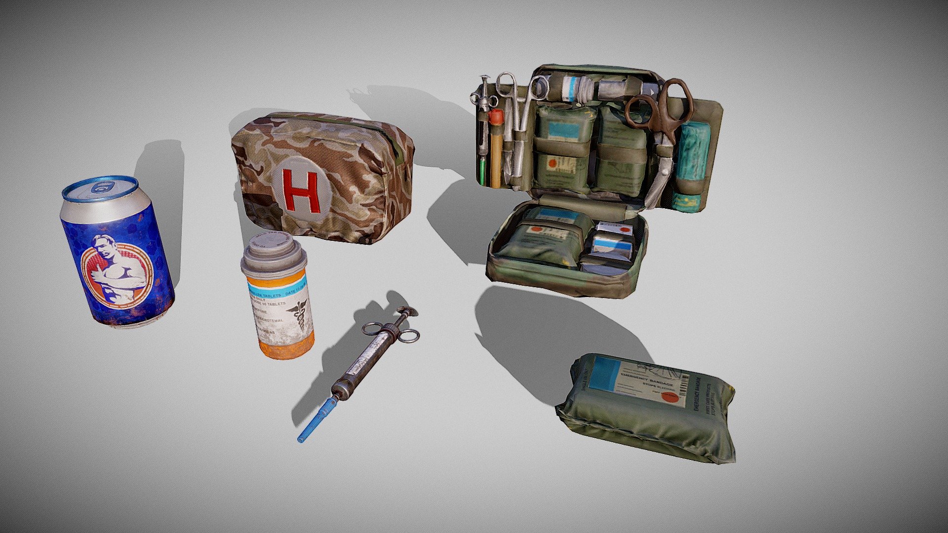 PUBG : MEDICAL ITEMS - Download Free 3D model by Falah (@MeFalah ...