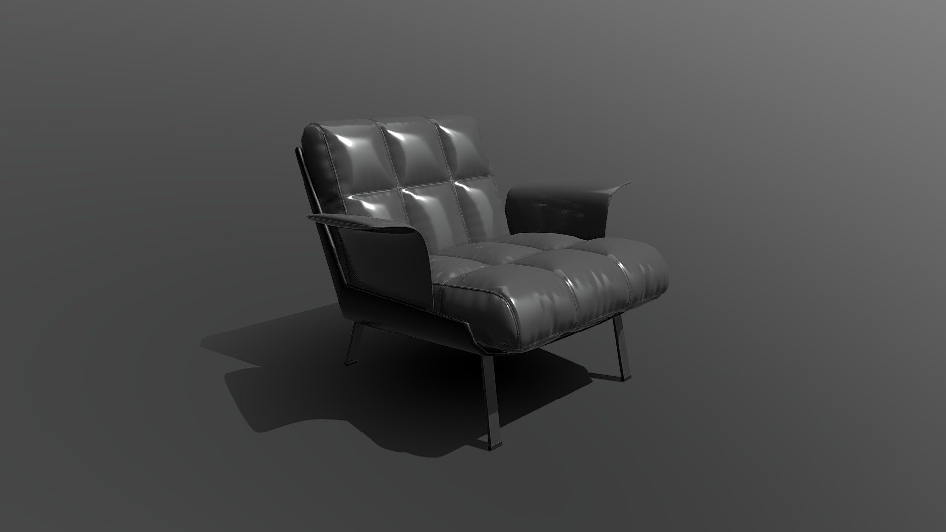 DAIKI Leather Armchair - Download Free 3D model by mohamedhussien ...