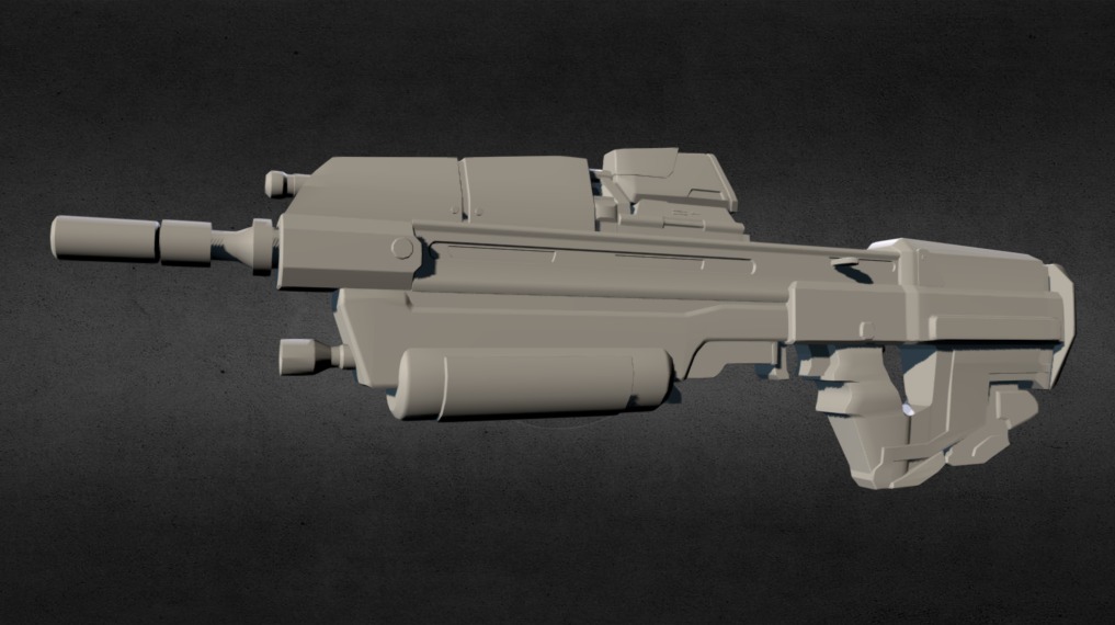Assault Rifle (Halo: Reach) - 3D model by SkovyMation [4403577] - Sketchfab