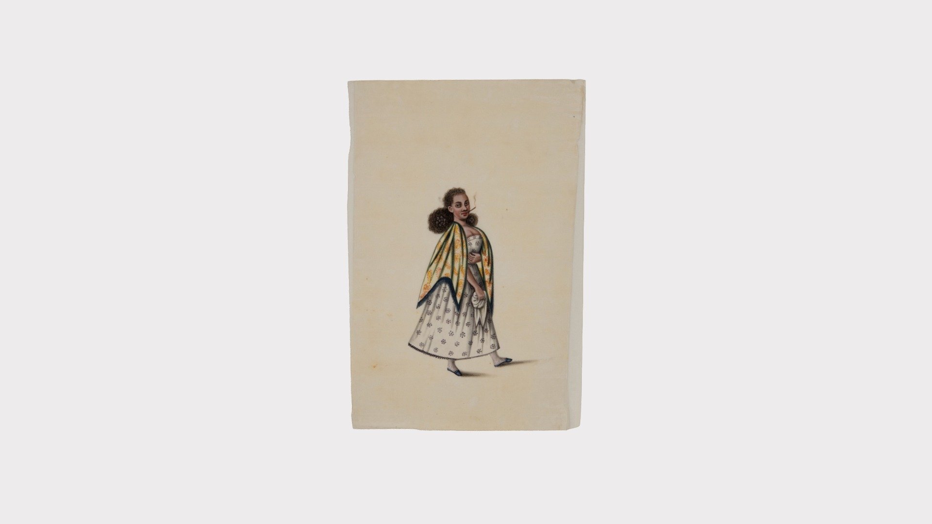 Pith Paper Painting with Shadow - 3D model by IU3D [440436a] - Sketchfab