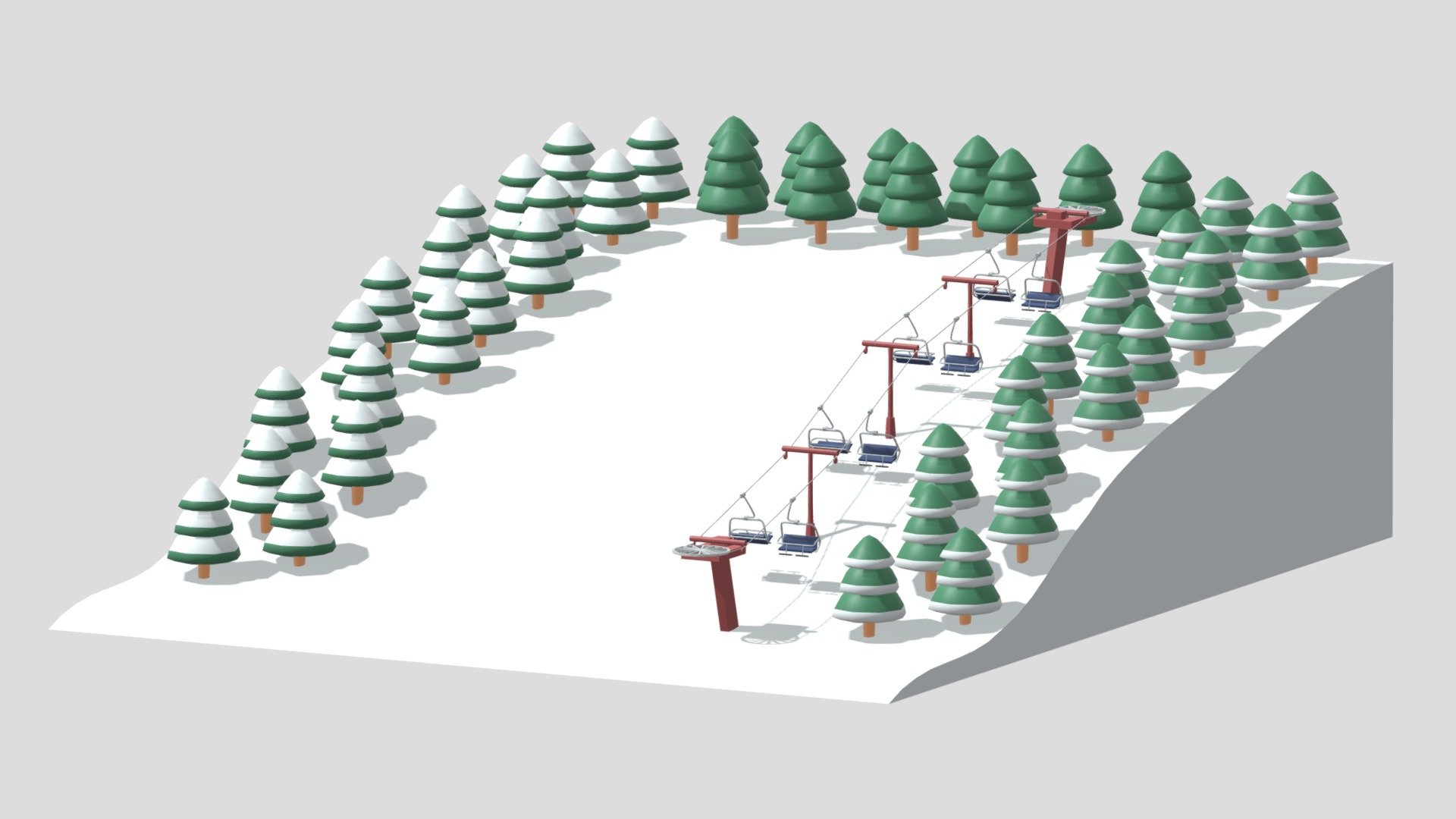 Ski Slope Lift Mountain Pack - Buy Royalty Free 3D model by Philip ...