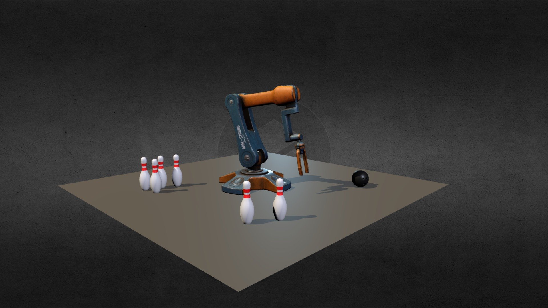 Robot Goes Bowling - Download Free 3D model by Alexander Patterson ...