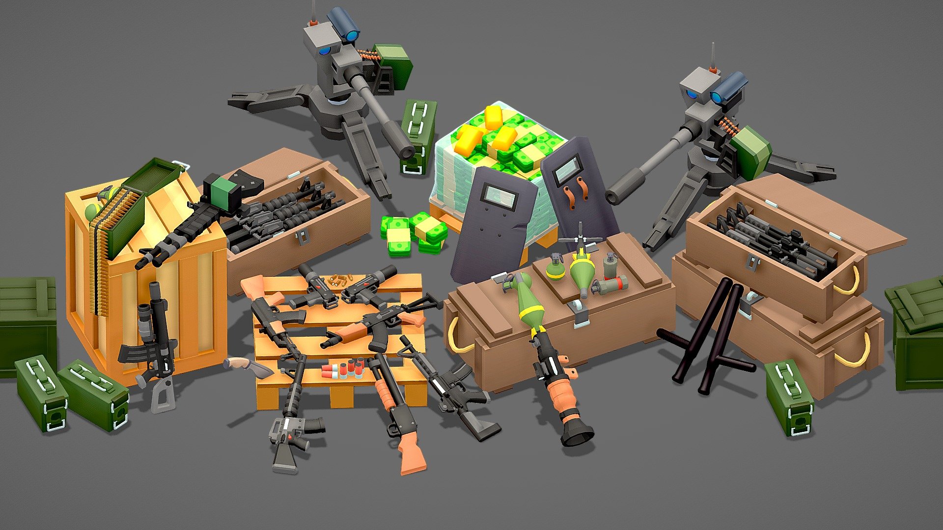 Weapons-Games-Package - 3D model by Look Games (@mustafakasap0 ...