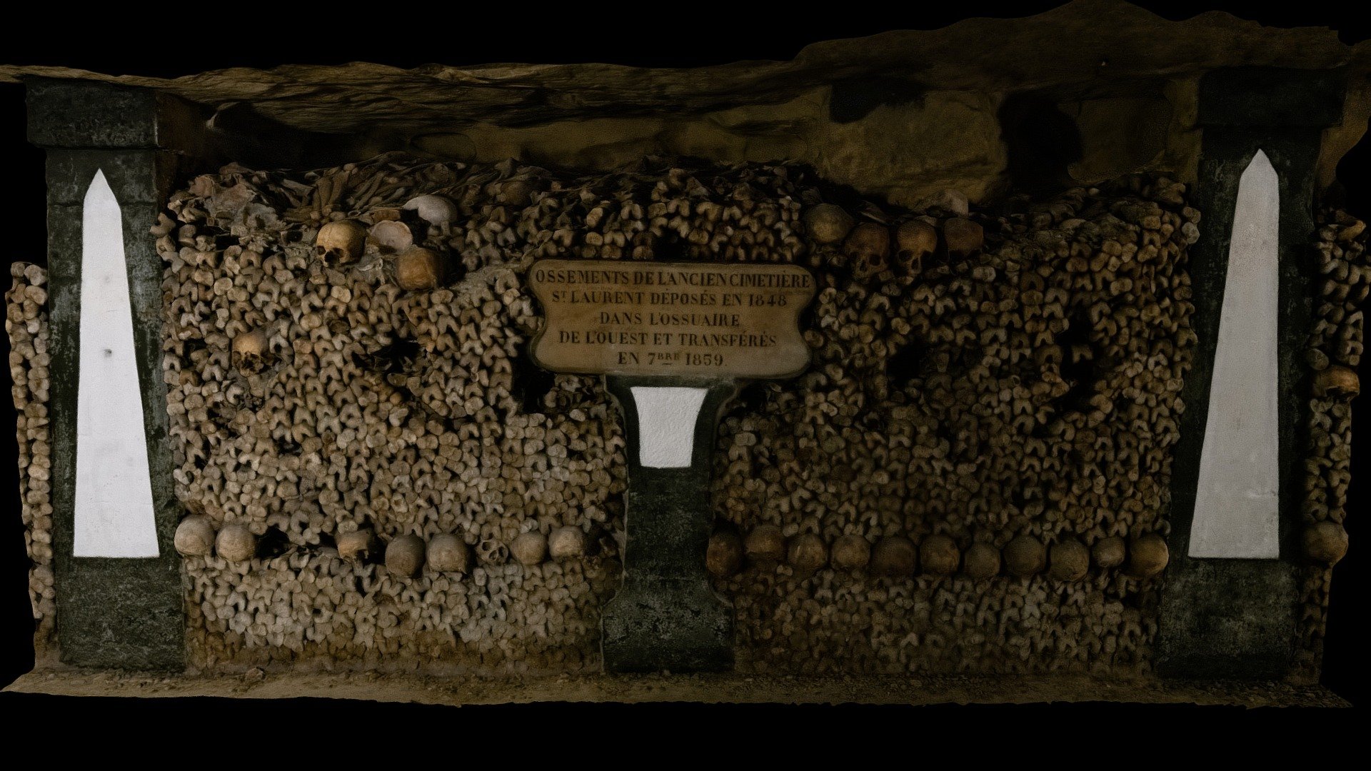 Catacombs of Paris - wall of bones - Download Free 3D model by Benoît ...