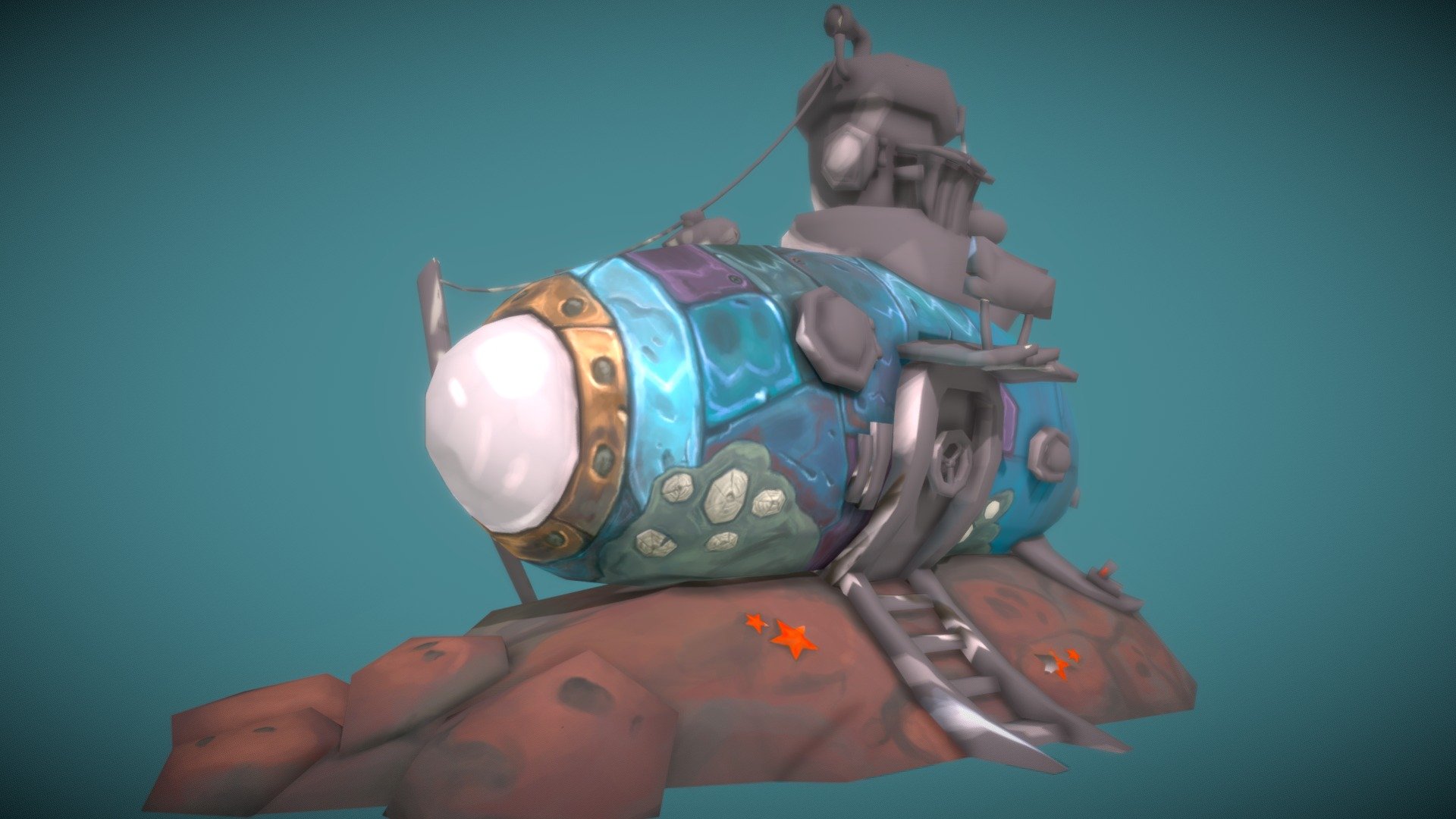 Submarine WIP low poly - Buy Royalty Free 3D model by Sergi Trojanski ...