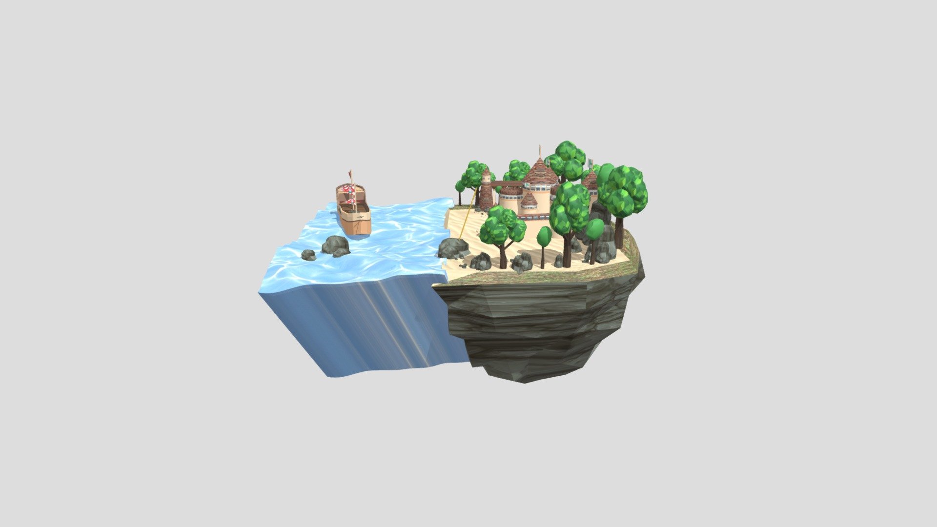 Low-Poly Little Mermaid - 3D model by kristerso [4415140] - Sketchfab