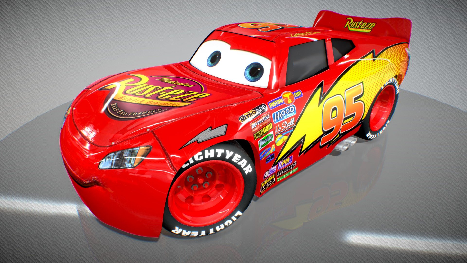 Lightning McQueen - 3D model by Andrei D. Rodriguez (@andrei_rodriguez ...