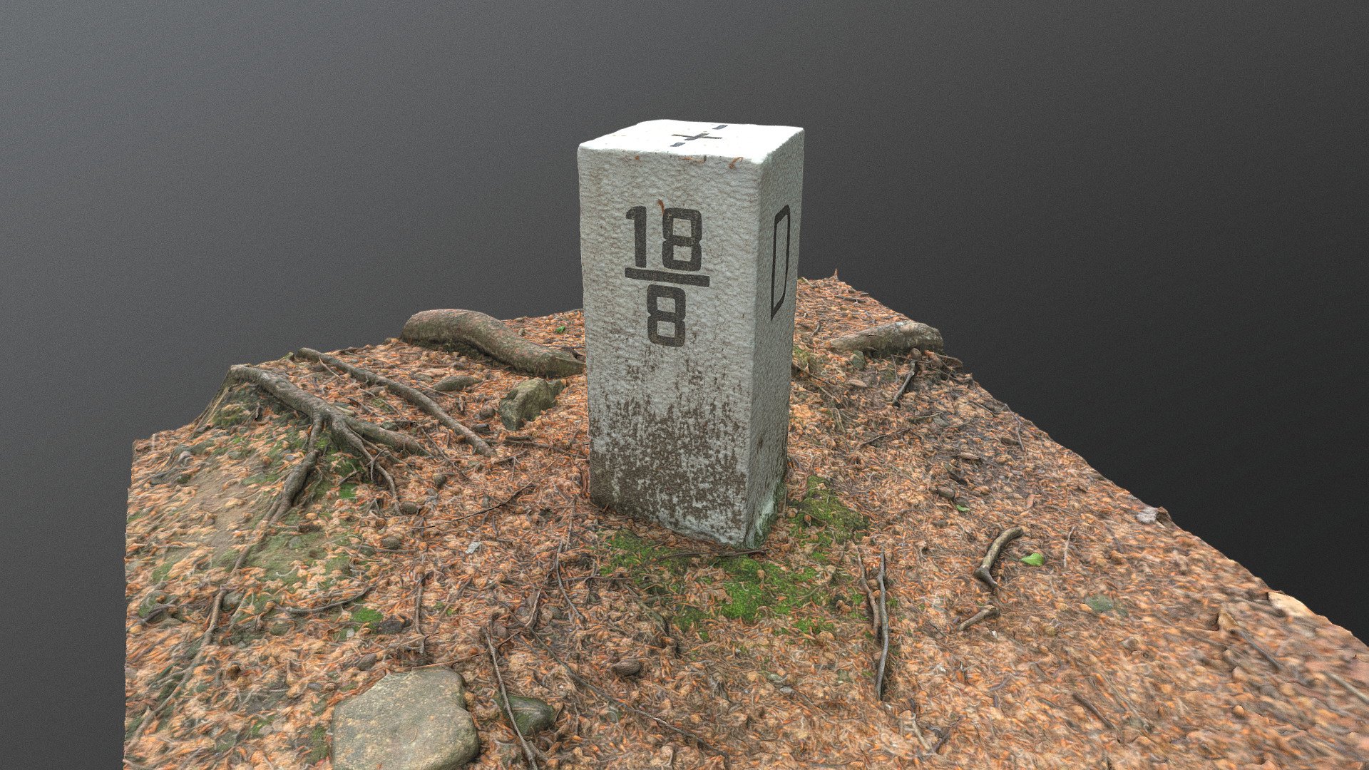 Boundary marker border stone - Buy Royalty Free 3D model by ...