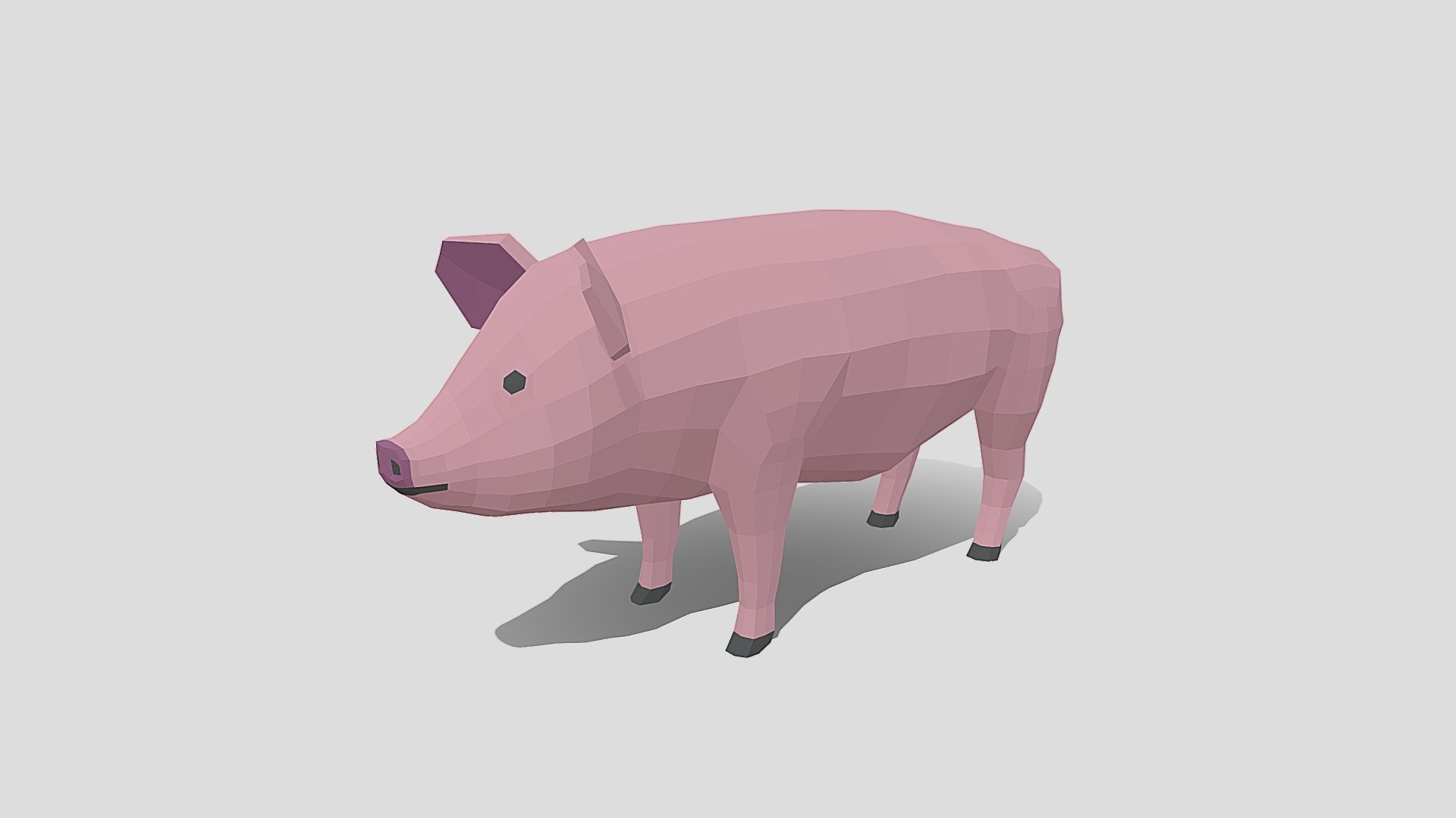 Low Poly Cartoon Pig - Buy Royalty Free 3D model by chroma3d (@vendol21 ...