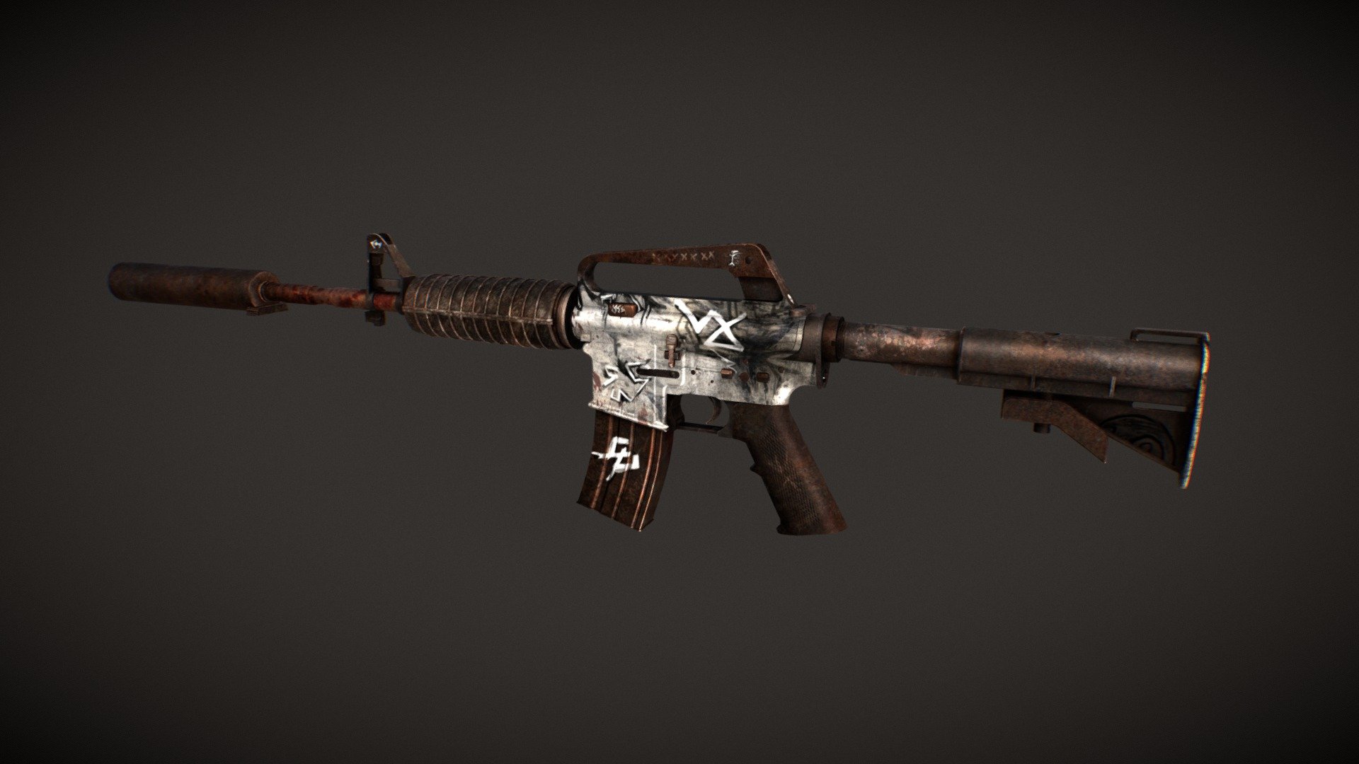 M4A1-S | Silent Spray - 3D model by RareKidz [441a0d2] - Sketchfab