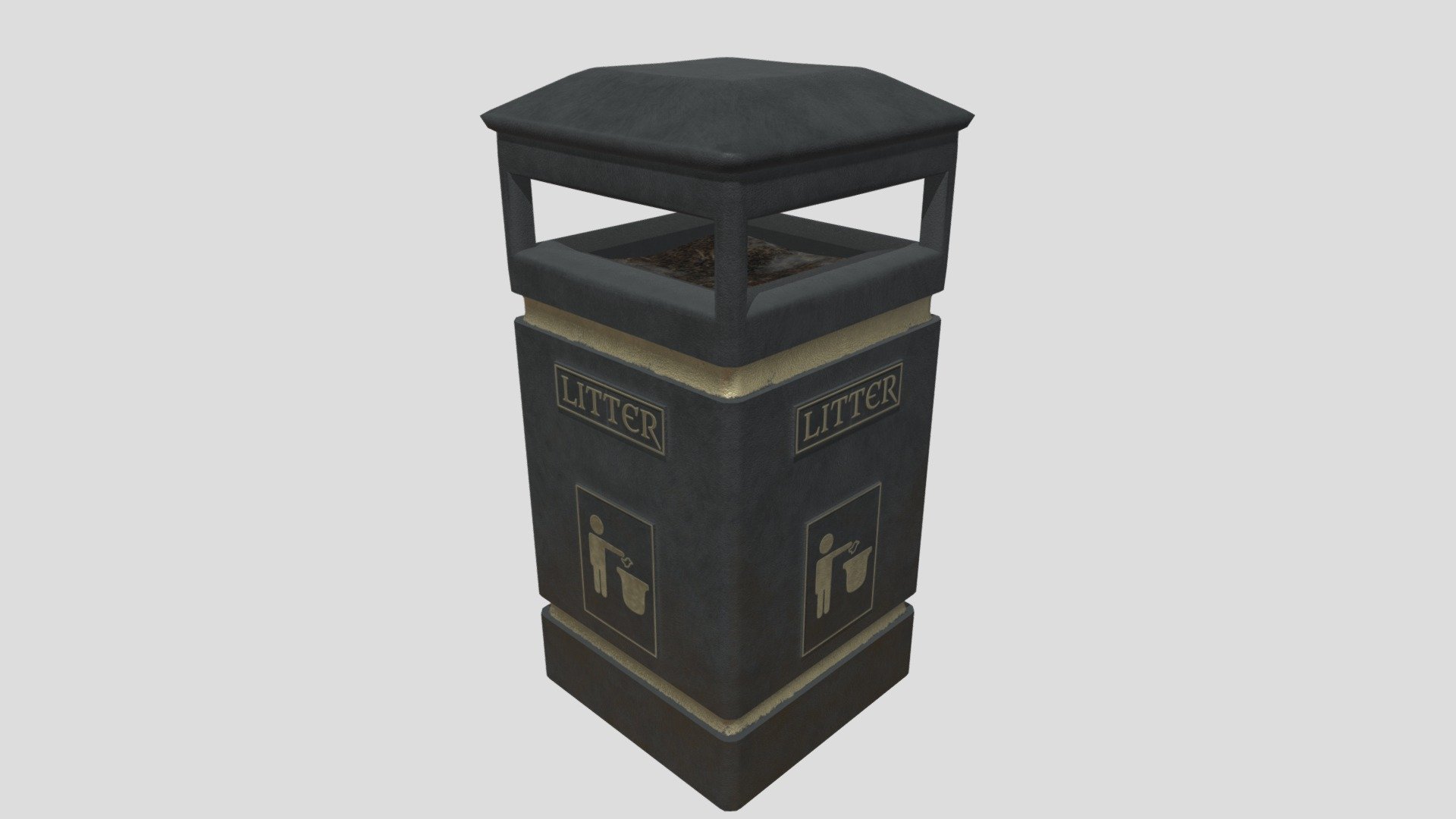 UK Street Bin - 3D model by hawkrowan [441ac54] - Sketchfab