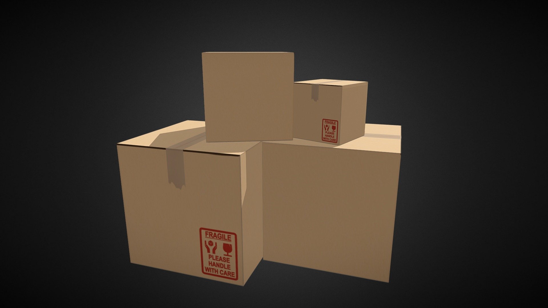 Cardboard Box (first try) - 3D model by kaiqueroque (@kaiquerock ...