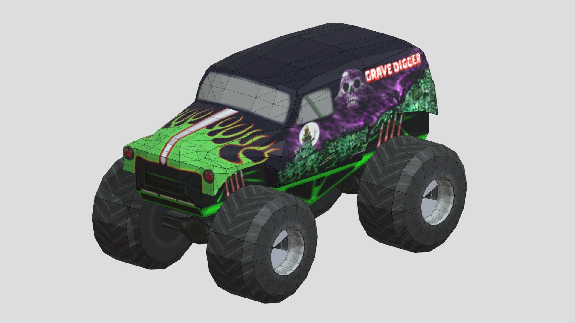Grave digger - Download Free 3D model by Superfamicom (@ruizruizharry ...