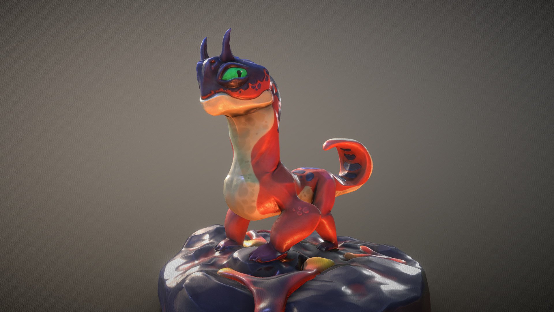 Stylized Lava Creature - 3D model by MatteoLaeremans [44203d9] - Sketchfab