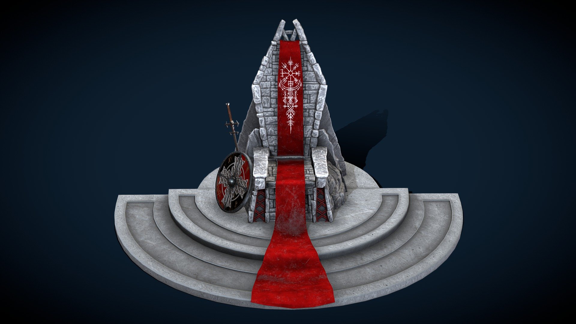 Viking Throne - 3D model by AlenSy [4421f17] - Sketchfab