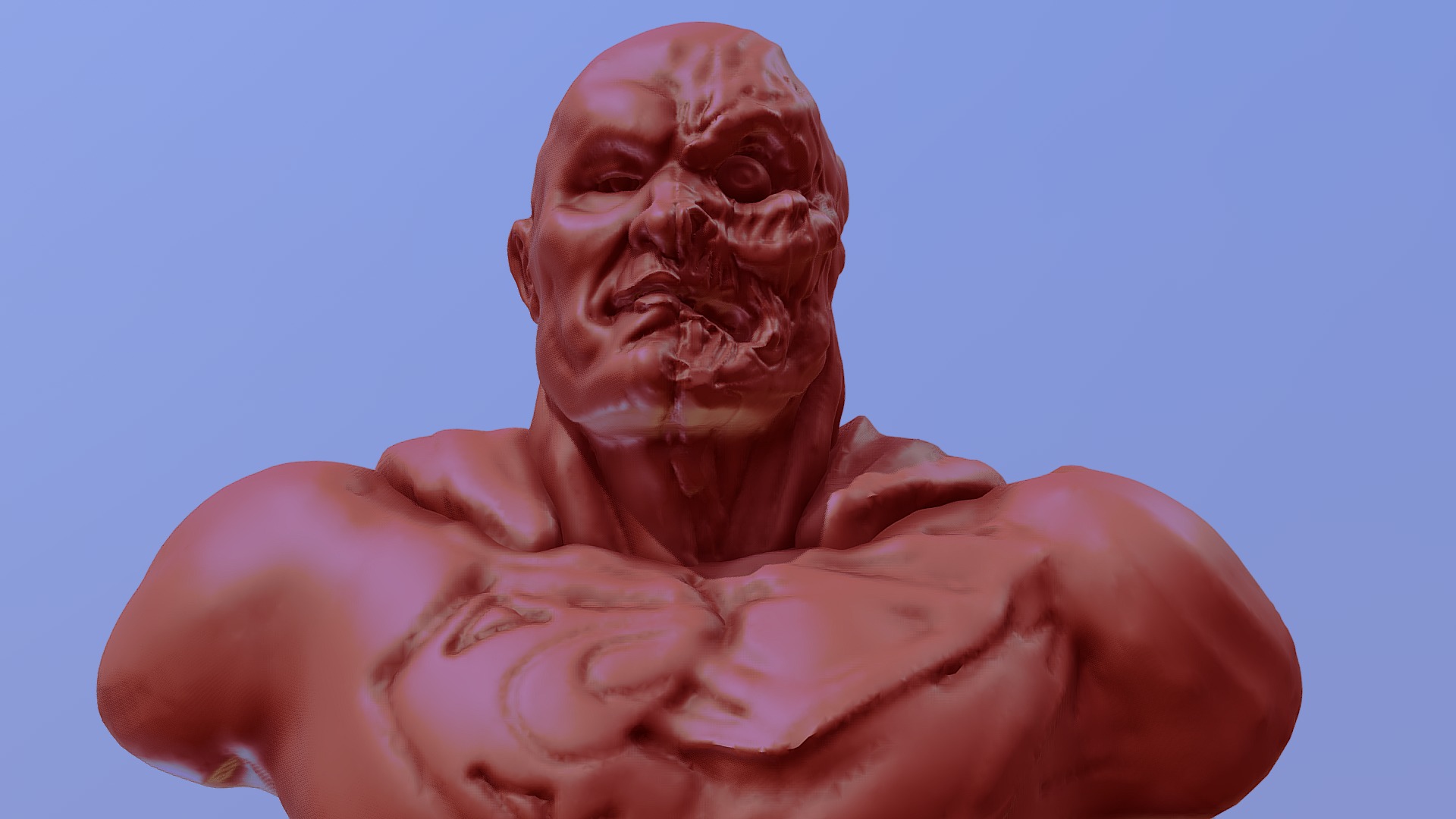 Superman infected two faces wip (high 134k) - Download Free 3D model by ...