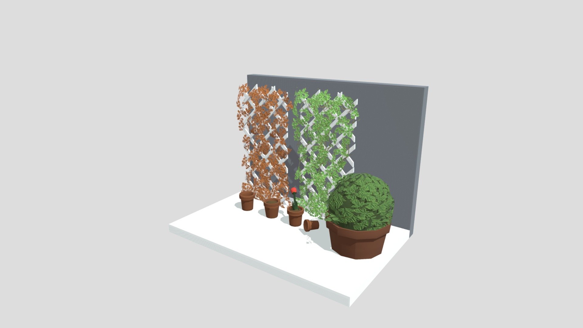 Pot and Flowers - 3D model by neo.elzakkers [4424b3c] - Sketchfab