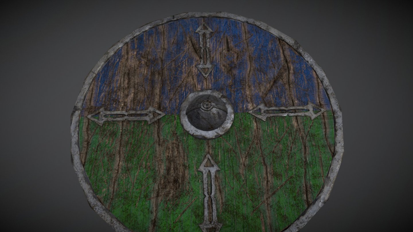 Wooden Damaged Shield - 3D model by MedcalfW (@wow8765) [4426dc1 ...