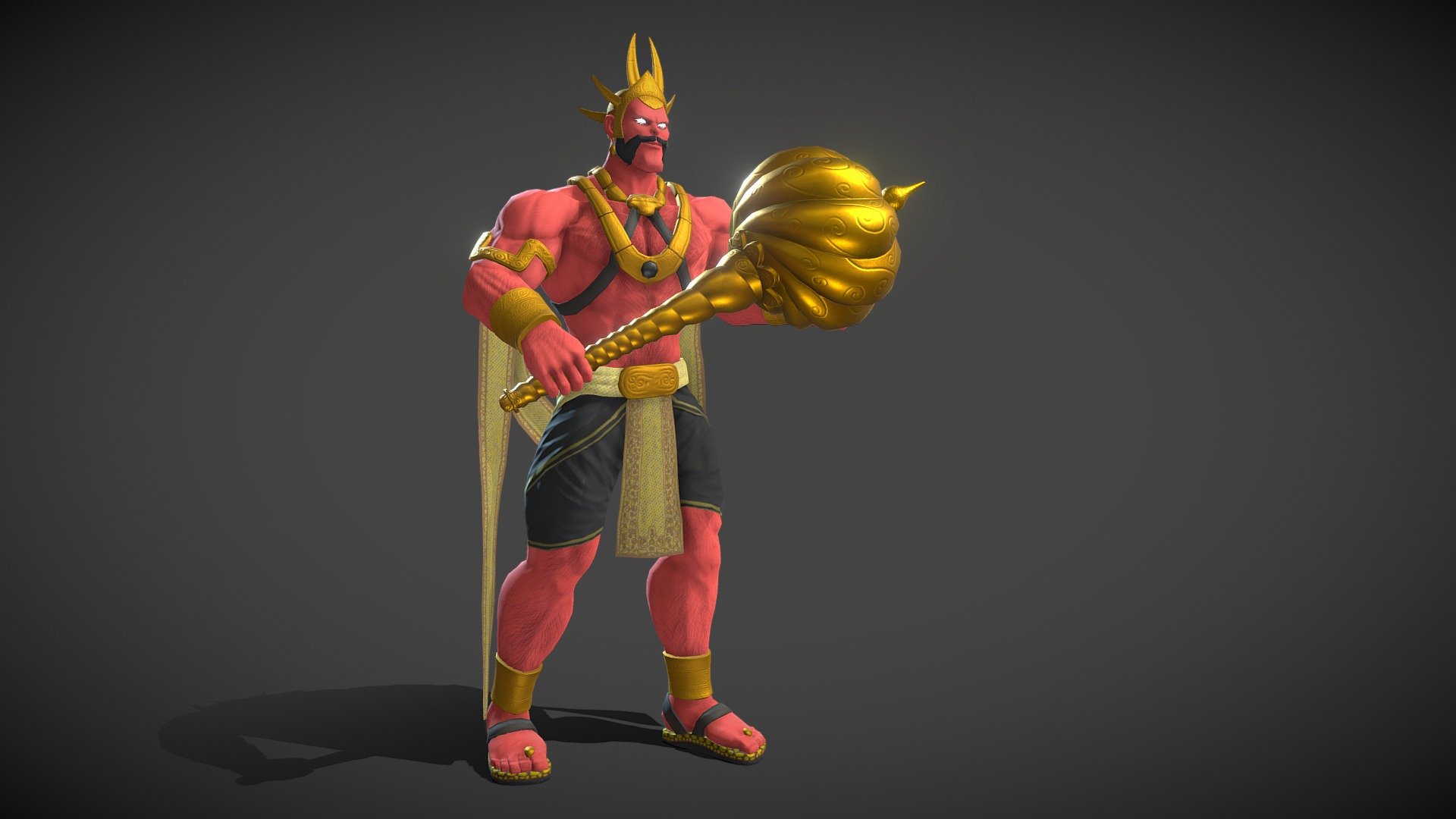An Asura with his Mace - 3D model by Annan Distance (@annan_distance ...