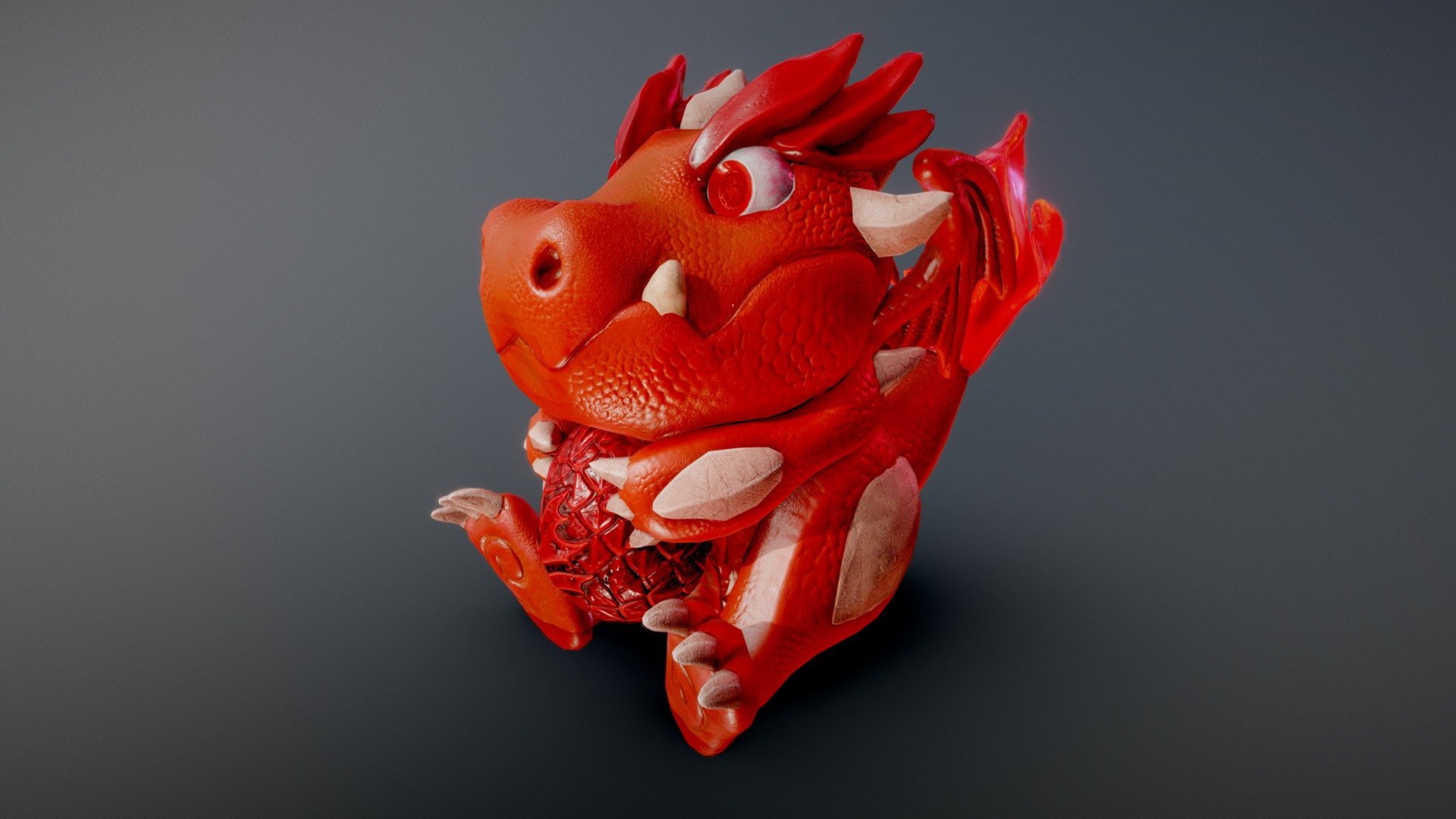 Fire Baby Dragon - Download Free 3D model by Dinh Hieu (@dinhhieu281 ...