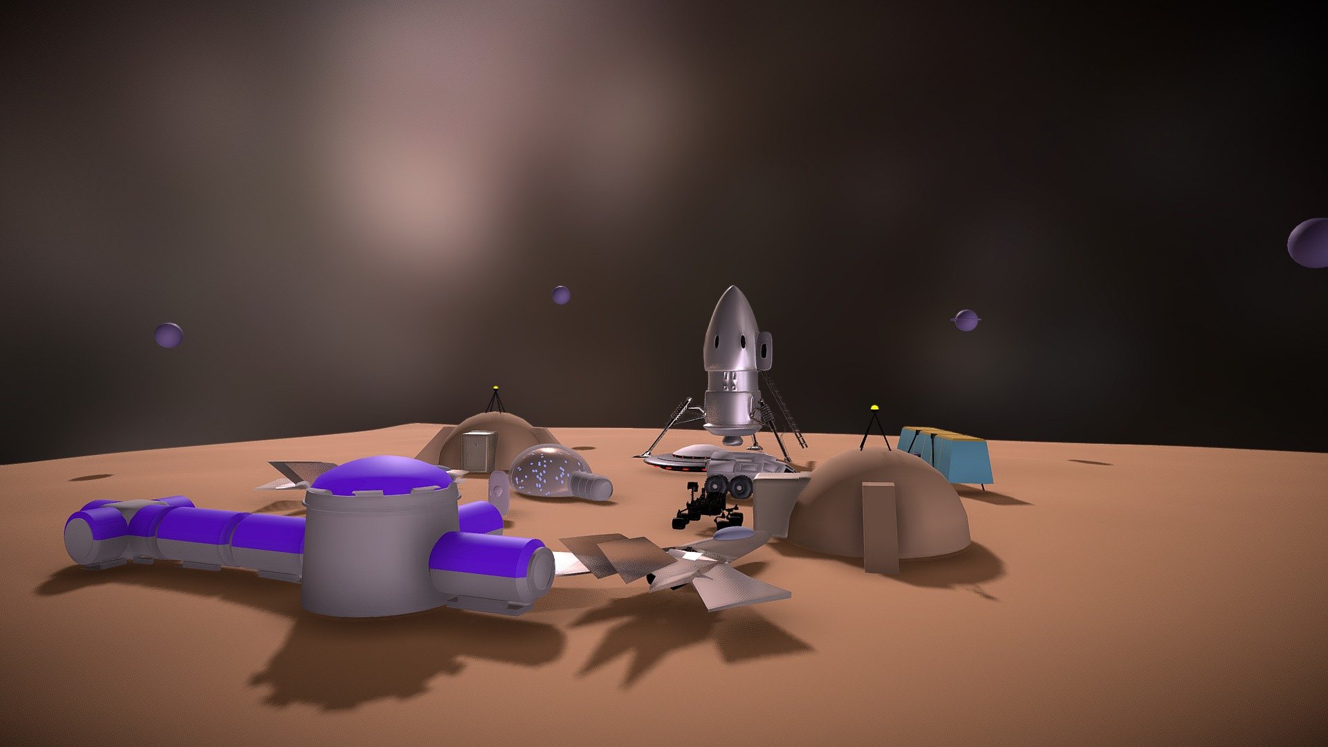 Mars - 3D model by Vicky Chen (@hninhtethtet1999) [442cb78] - Sketchfab