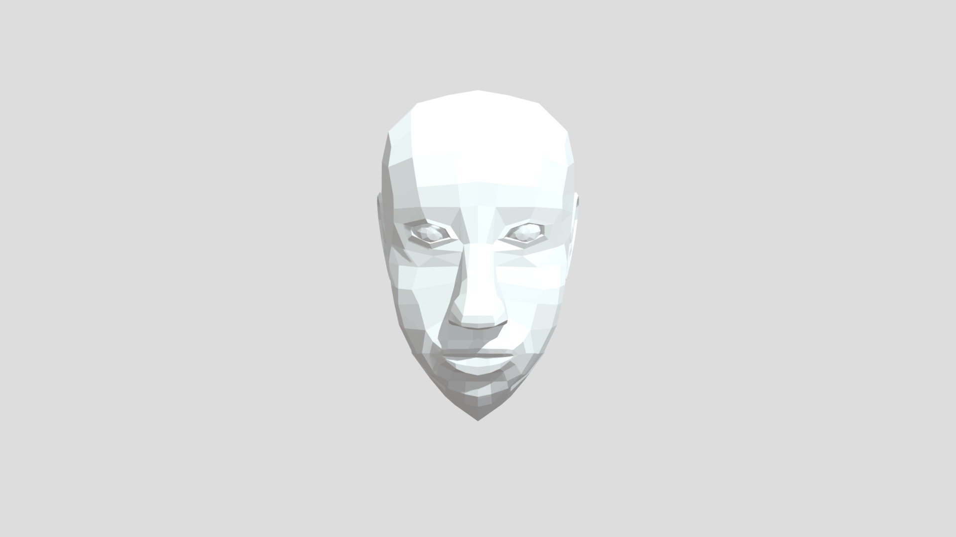 Low poly face - 3D model by LijpeLama [442f1cc] - Sketchfab