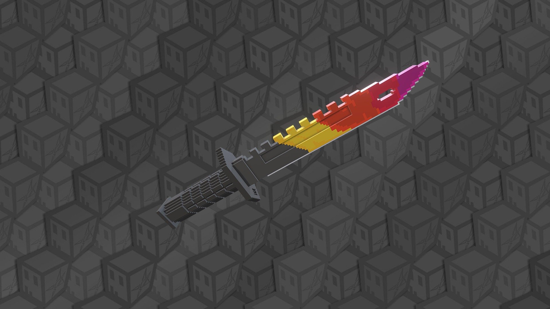 Bayonet - Fade Skin - 3D model by zachrywilsn | nullblox (@zachrywilsn ...