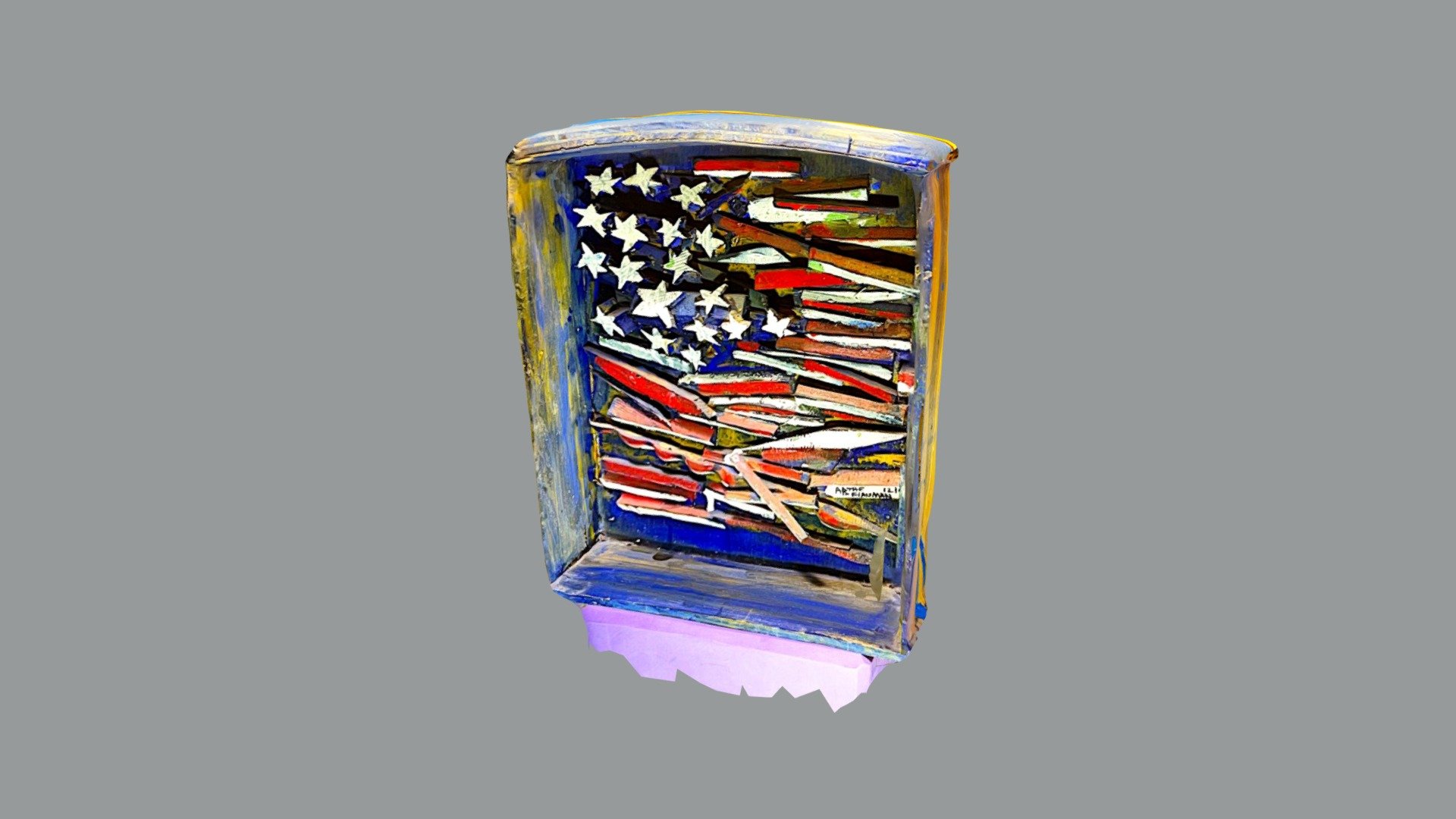 Flag in desk drawer - Ab The Flagman - Download Free 3D model by True ...