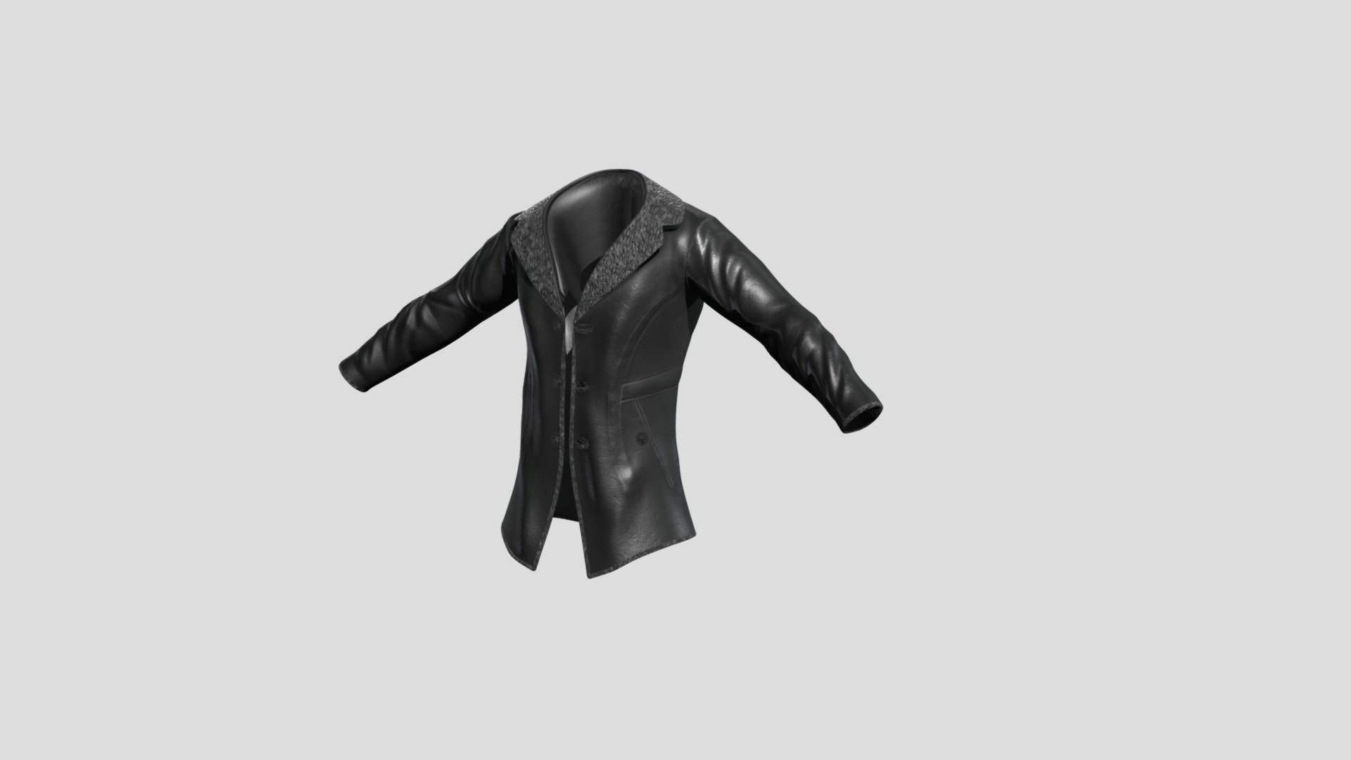 Leather_Coat - 3D model by Jacob Brinson (@SimpleModel3d) [4431e4a ...