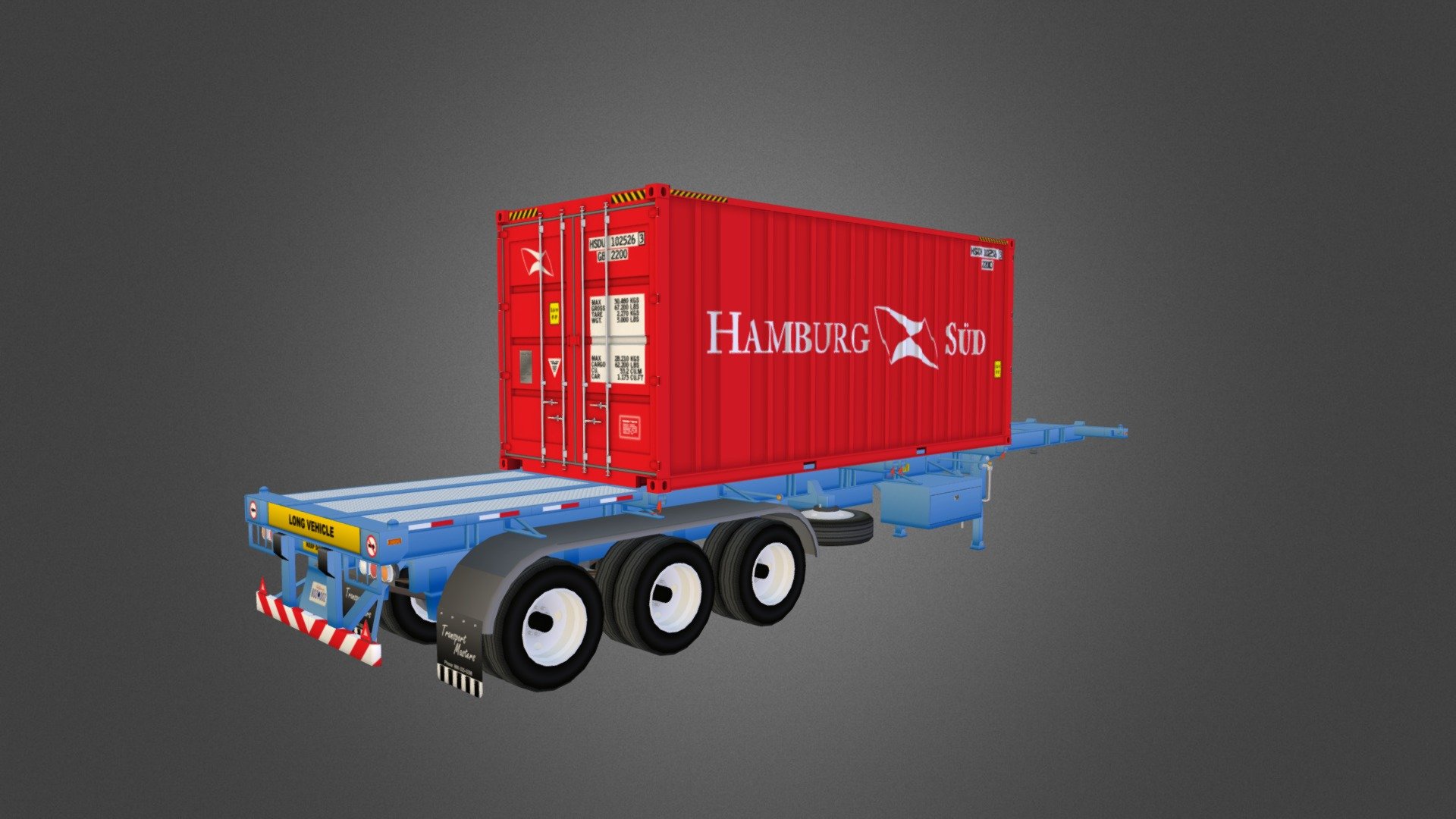 40Ft Skeleton Trailer w/Cargo - WIP - 3D model by organiczero [443da72 ...