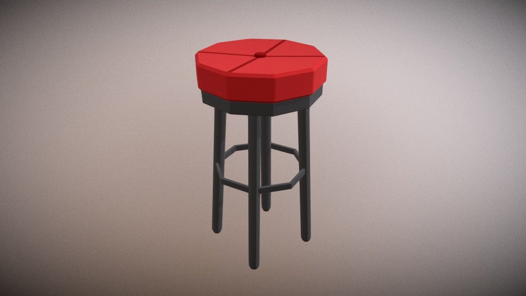 Simple low poly stool - Download Free 3D model by rustbucket [444140f ...