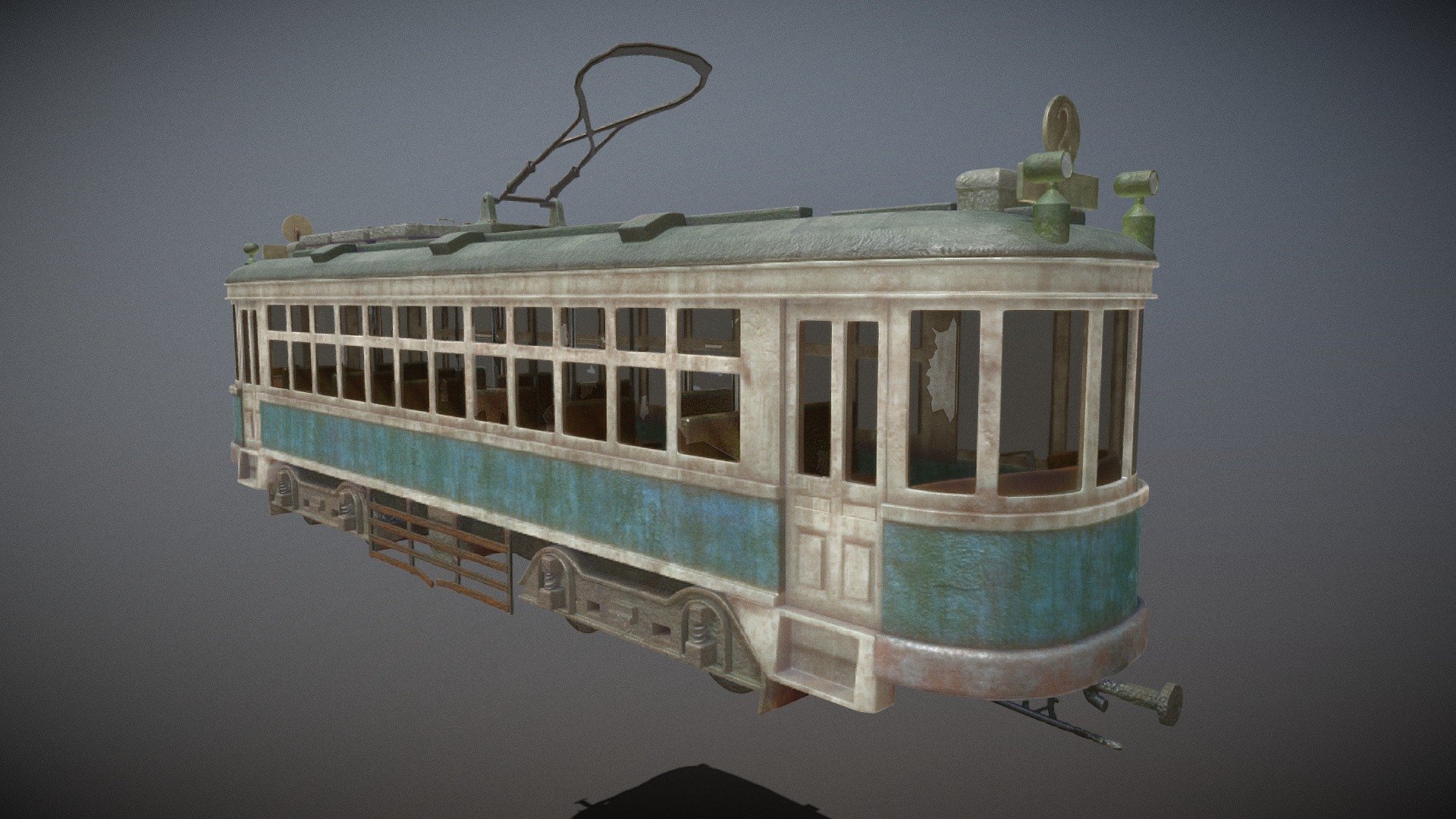Old Abandoned Tram - 3D model by Stijn3006 [4445fc4] - Sketchfab